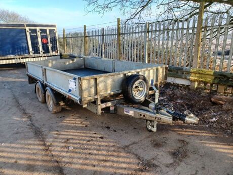 2018 Ifor Williams 3500Kg Tandem Axle Drawbar Dropside Flat Trailer ...