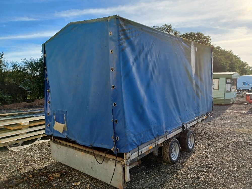 Ifor Williams Tandem Axle Drawbar Dropside Tarpaulin Covered Plant ...