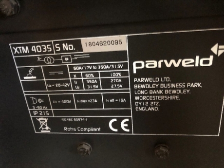 2019 Parweld XTM WF100 Mig Welder | Malcolm Harrison