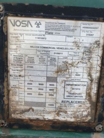 2011 Wilcox Triaxle Insulated Aggregate Tipping Trailer | Malcolm Harrison